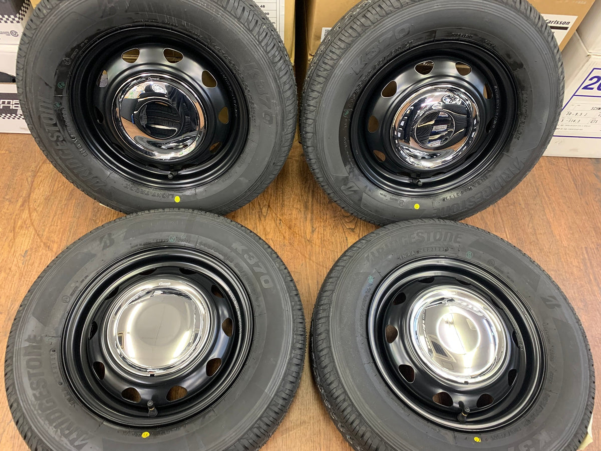 2 ν§ 軽バン!軽トラに!Weds NeoCarrow(ネオキャロ)12X3.5J+34 100/110/114.3-4H ブリヂストン – ハマガレネットストア